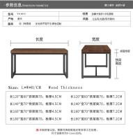 China PU Leather Covered Chinese Rustic Wood Tea Table for Living Room and Office Meeting for sale