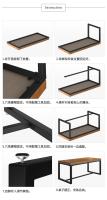 China PU Leather Covered Chinese Rustic Wood Tea Table for Living Room and Office Meeting for sale