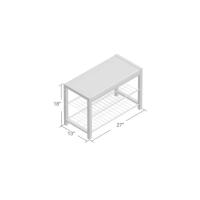 China Rectangle Style Shoe Rack Bench with European Design and Chrome Finish Iron Structure for sale