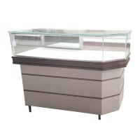 China Retail Shops Customized Mirror Jewelry Display Cabinet with Luxury Wood Finish for sale