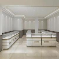 China Retail Shops Customized Mirror Jewelry Display Cabinet with Luxury Wood Finish for sale
