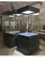 China Eco-friendly Single Cosmetic Display Stand with 3D LED Light Base and Acrylic Material for sale