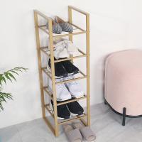 China NO Folded 4 Tiers Dust Proof Shoe Rack Organizer for Home Stainless Steel Metal Design for sale