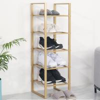 China NO Folded 4 Tiers Dust Proof Shoe Rack Organizer for Home Stainless Steel Metal Design for sale