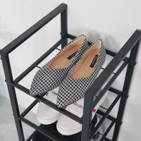 China NO Folded 4 Tiers Dust Proof Shoe Rack Organizer for Home Stainless Steel Metal Design for sale