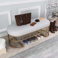 China Living Room Furniture Bamboo Shoe Rack Bench with Cushion and Entryway Sitting Stool for sale