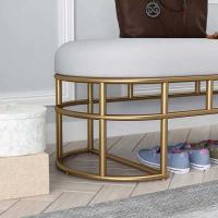 China Living Room Furniture Bamboo Shoe Rack Bench with Cushion and Entryway Sitting Stool for sale