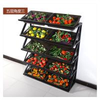 China Supermarket Exhibition Wooden Fruit and Vegetable Storage Rack with Customized Design for sale