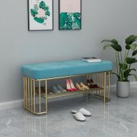 China Metal Living Room Furniture Sofa Ottoman and Velvet Stools for Shoe Organization for sale