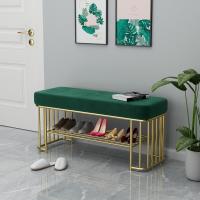 China Metal Living Room Furniture Sofa Ottoman and Velvet Stools for Shoe Organization for sale
