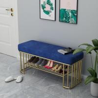 China Metal Living Room Furniture Sofa Ottoman and Velvet Stools for Shoe Organization for sale