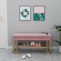 China Metal Living Room Furniture Sofa Ottoman and Velvet Stools for Shoe Organization for sale