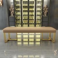 China Living Room Furniture Golden Design Sofa Stool and Velvet Ottoman Bench in 1800*1800*2000 for sale