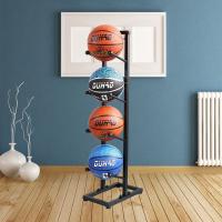 China Customized Multilayer Metal Basketball Storage Rack for Sports Cards and Skate Display for sale