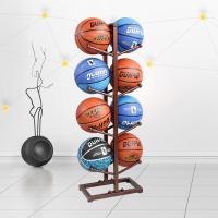China Customized Multilayer Metal Basketball Storage Rack for Sports Cards and Skate Display for sale