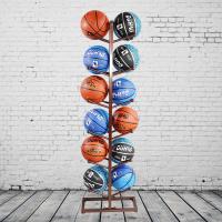 China Customized Multilayer Metal Basketball Storage Rack for Sports Cards and Skate Display for sale
