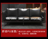 China PU Leather Cover Metal PVC Pipe Sofa Sets for Garden Set Living Room Indoor Furniture for sale