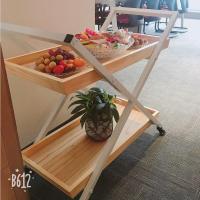 China Customized Logo Metal Movable Trolley Hand Carts for Hotel and Medical Customized for sale