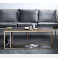 China Modern Living Room Furniture Gold Console Table with Simple and Elegant Gold Design for sale