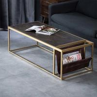 China Modern Living Room Furniture Gold Console Table with Simple and Elegant Gold Design for sale