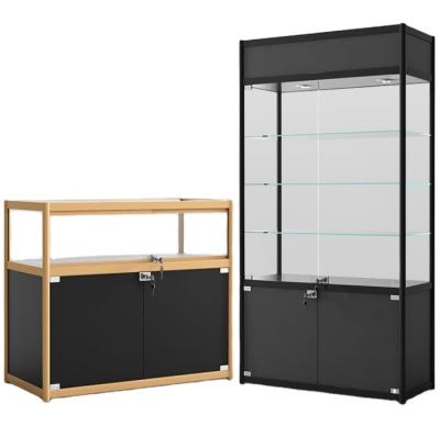 China Wooden Glass Aluminum Showcase for Collections Home Wine Cabiners Wall Mounted Corner for sale