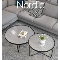 China PU Leather Cover Glass Coffee Table Modern Center Table for Living Room for sale