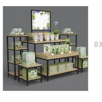 China Home Furniture Modern Makeup Brands Cosmetic Kiosk Silver Display Stand for Shop for sale