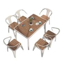 China Outdoor Wood Dinning Table and Chair Set in Modern Style for Garden Furniture for sale