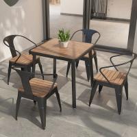 China Outdoor Wood Dinning Table and Chair Set in Modern Style for Garden Furniture for sale