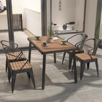 China Outdoor Wood Dinning Table and Chair Set in Modern Style for Garden Furniture for sale