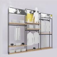 China Modern Metallic Clothing Hanger Floor Display Racks for Boutique Stores for sale