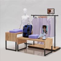 China Modern Metallic Clothing Hanger Floor Display Racks for Boutique Stores for sale