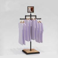 China Modern Metallic Clothing Hanger Floor Display Racks for Boutique Stores for sale