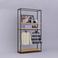 China Modern Metallic Clothing Hanger Floor Display Racks for Boutique Stores for sale