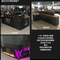 China Commercial Furniture Powder Coated Black Metal Small Desk Counter for Salon Reception for sale