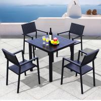 China Powder Coated Outdoor Garden Tables and Chairs for Picnic Wine Table Furniture Set for sale