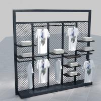 China Wall Hanging Heavy Duty Clothing Display Rack Modern Stainless Steel Supermarket Rack for sale