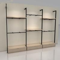 China Wall Hanging Heavy Duty Clothing Display Rack Modern Stainless Steel Supermarket Rack for sale