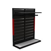 China Wall Hanging Heavy Duty Clothing Display Rack Modern Stainless Steel Supermarket Rack for sale