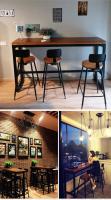 China Bubble Tea Store Furniture Wooden Tea Table and Chairs for Comfortable Seating for sale