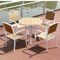 China Outdoor Furniture Aluminum Garden Coffee Table Set with Customized Thickness and Design for sale