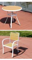 China Outdoor Furniture Aluminum Garden Coffee Table Set with Customized Thickness and Design for sale