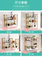 China 2 Tiers Golden Wooden Floating Wall Mount Shelves for Bedroom Moon Nordic Wall Shelf for sale