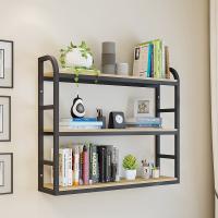 China Etagere Mural Wooden Wall Hanging Shelves 3 Tiers Floating Wall Shelf for Living Room for sale