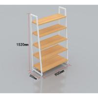 China Capacity 380kg Wooden Shelves for Retail Shop Modern Book Display Shelf Metallic Racks for sale