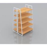 China Capacity 380kg Wooden Shelves for Retail Shop Modern Book Display Shelf Metallic Racks for sale