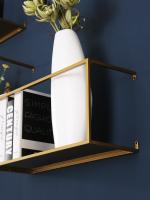 China 3 Pcs Metal Floating Wall Shelves for Modern Living Room Wall Mount Decorations for sale