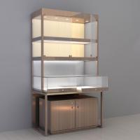 China Luxury Wood Display Cabinets with Tempered Glass Doors 1800*1800*2000mm Luxury Style for sale