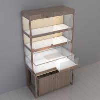 China Luxury Wood Display Cabinets with Tempered Glass Doors 1800*1800*2000mm Luxury Style for sale