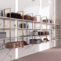 China PU Leather Cover 4 Tiers Design Floating Wall Mounted Shelves for Livingroom Furniture for sale